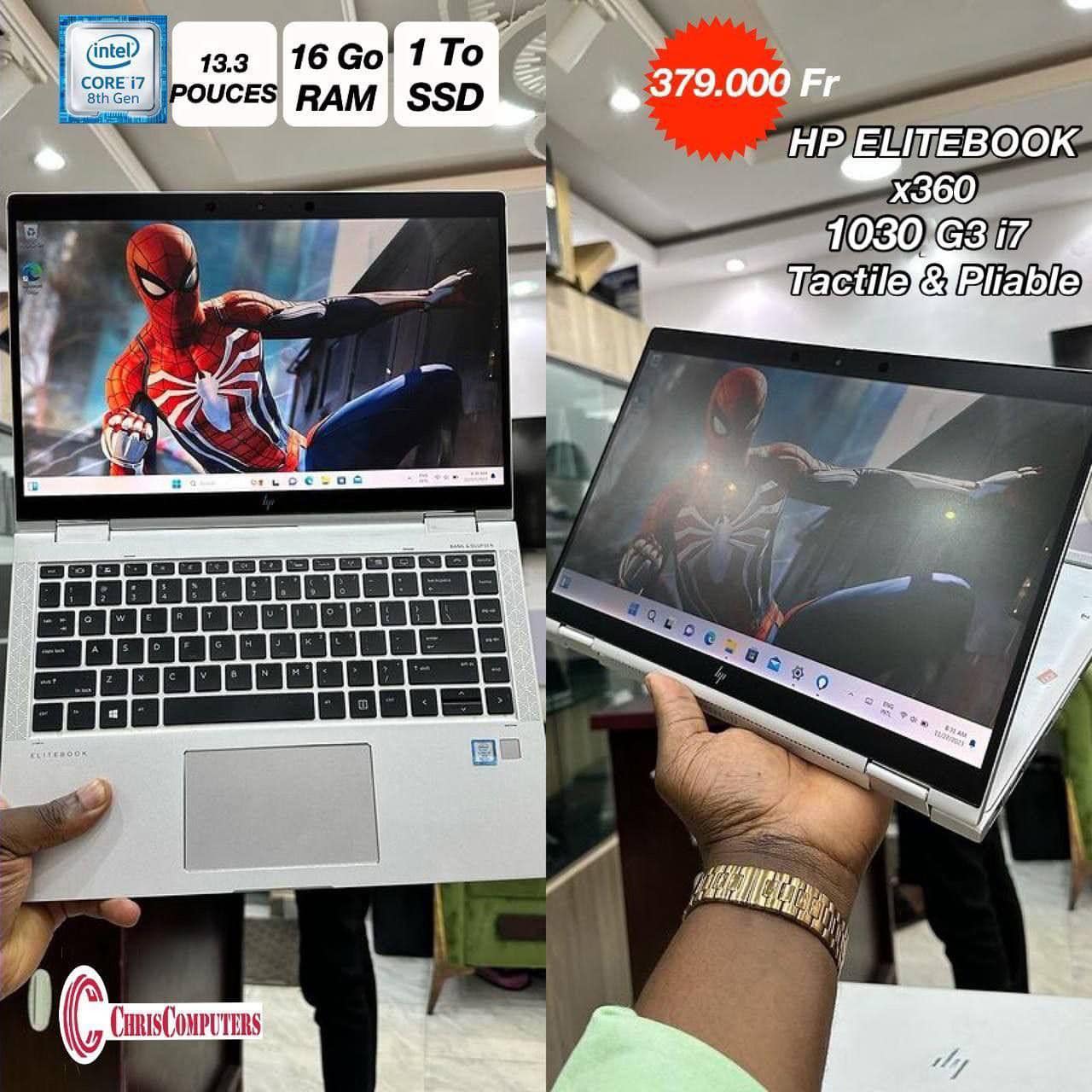 WiniMall :: HP EliteBook X360 1030 G3 Core i7 -8665U (8ème Génération)